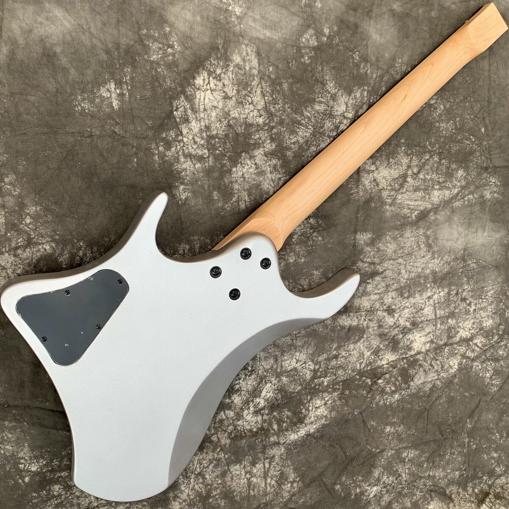 Grote Headless Silver White 6 String Electric Guitar Professional ...