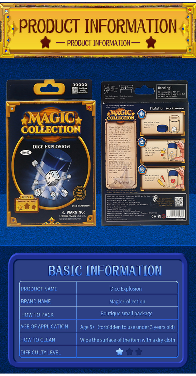 Disney Magic Dice Explosion Magic props | Shopee Malaysia
