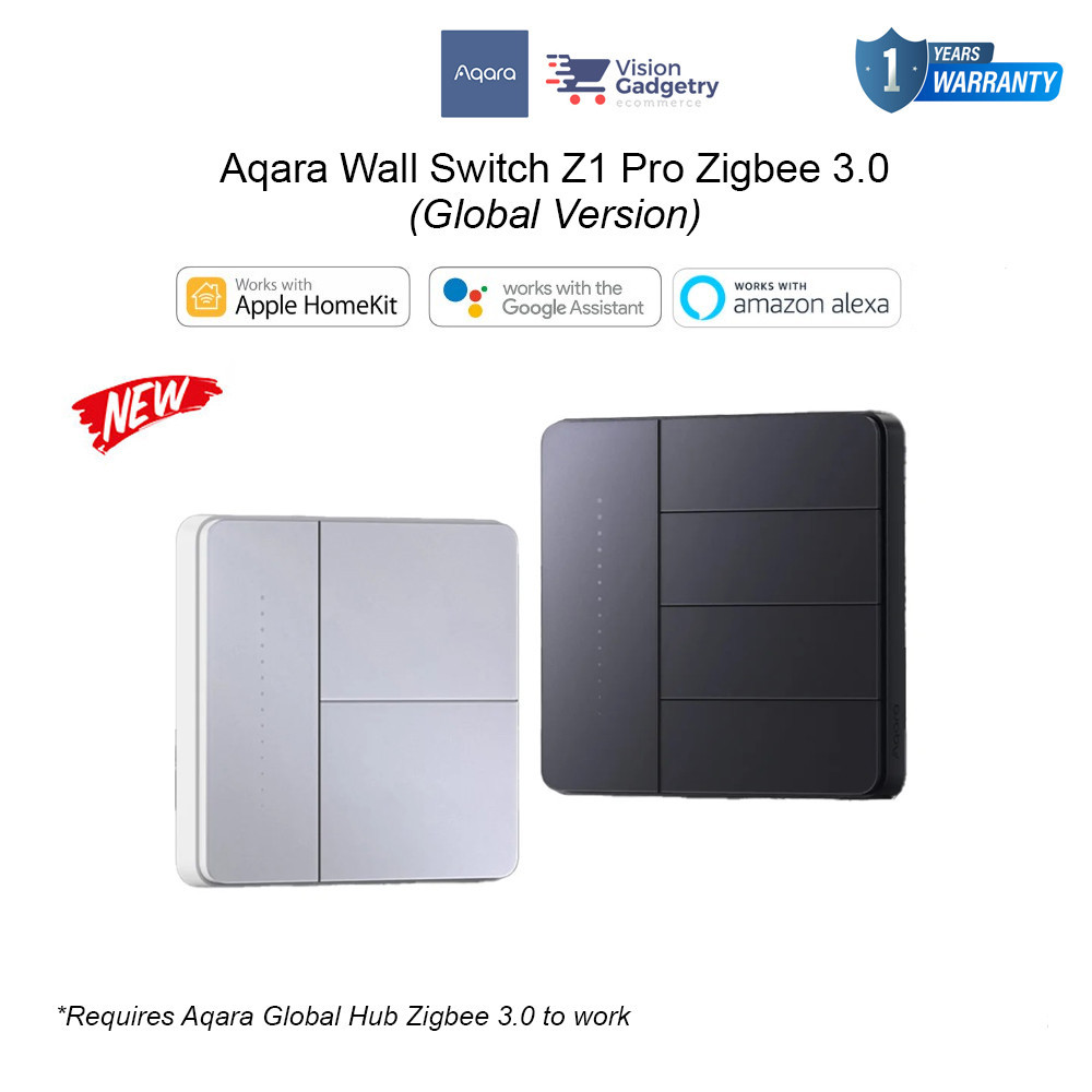 [Global] Aqara Zigbee Smart Z1 Pro Wall Switch 1/2/3/3+1 Gang | Shopee Malaysia
