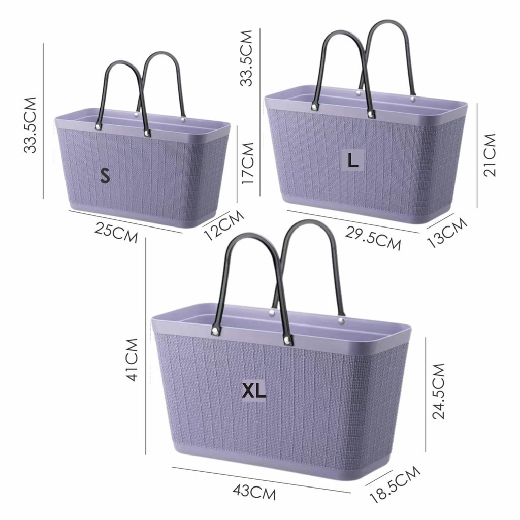 BC Grocery Basket Japanese Style Large Square Basket Hard Basket ...