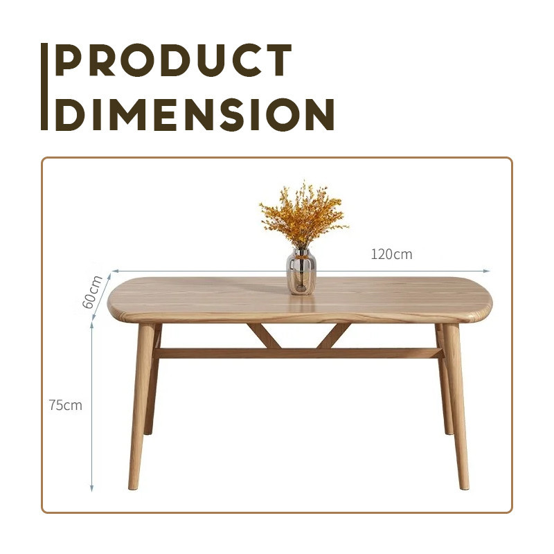 SANCY 120cm 4-6 People Living Room Dining Table Widen Anti Collision ...