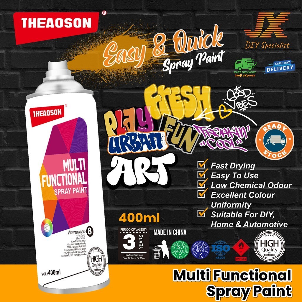 THEAOSON Aerosol Spray Paint Multipurpose Cat Spray Tin Cat Motor Cat ...