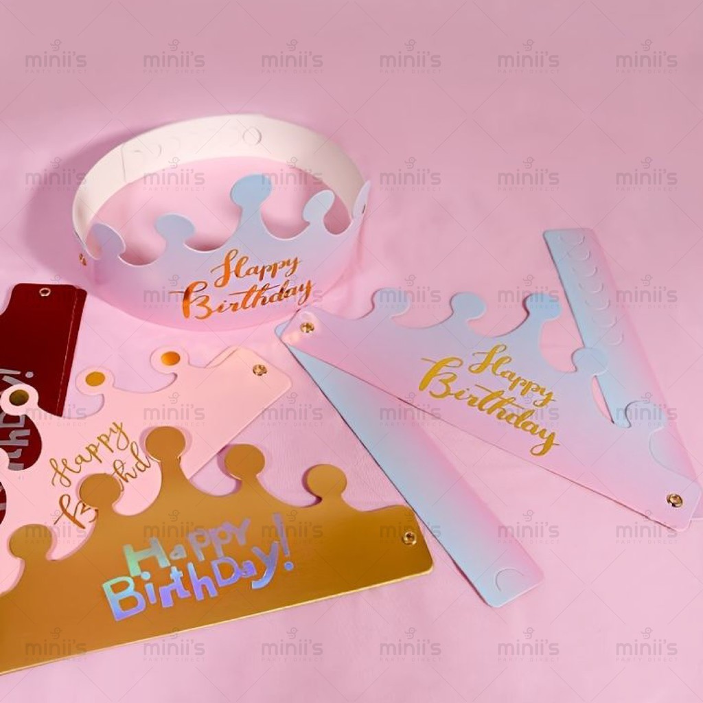 MINIIS Happy Birthday Hat For Kid Adult Birthday Cap Topi Birthday ...