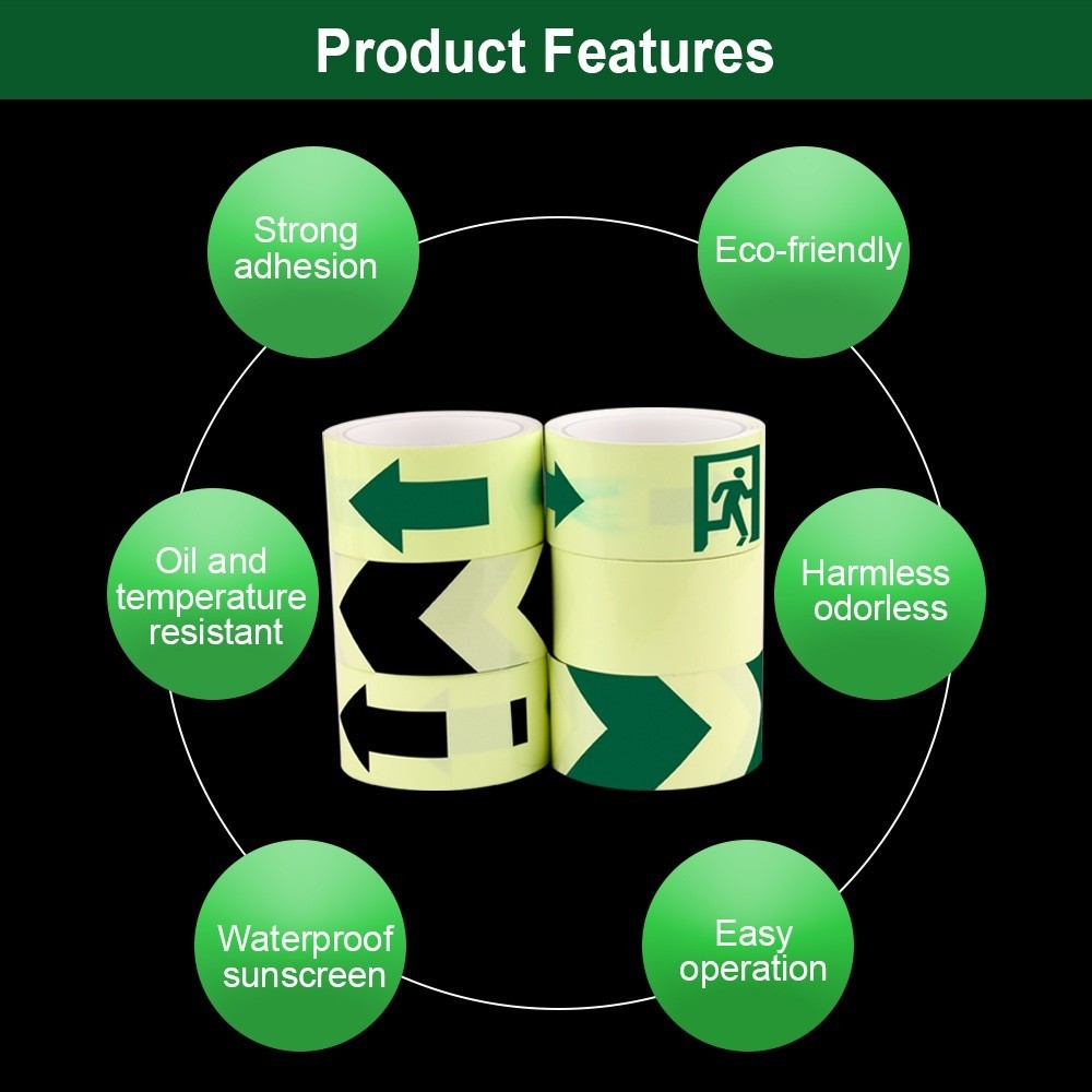 5 Meters Luminous Reflective Tape Glow In The Dark Tape Self-luminous ...