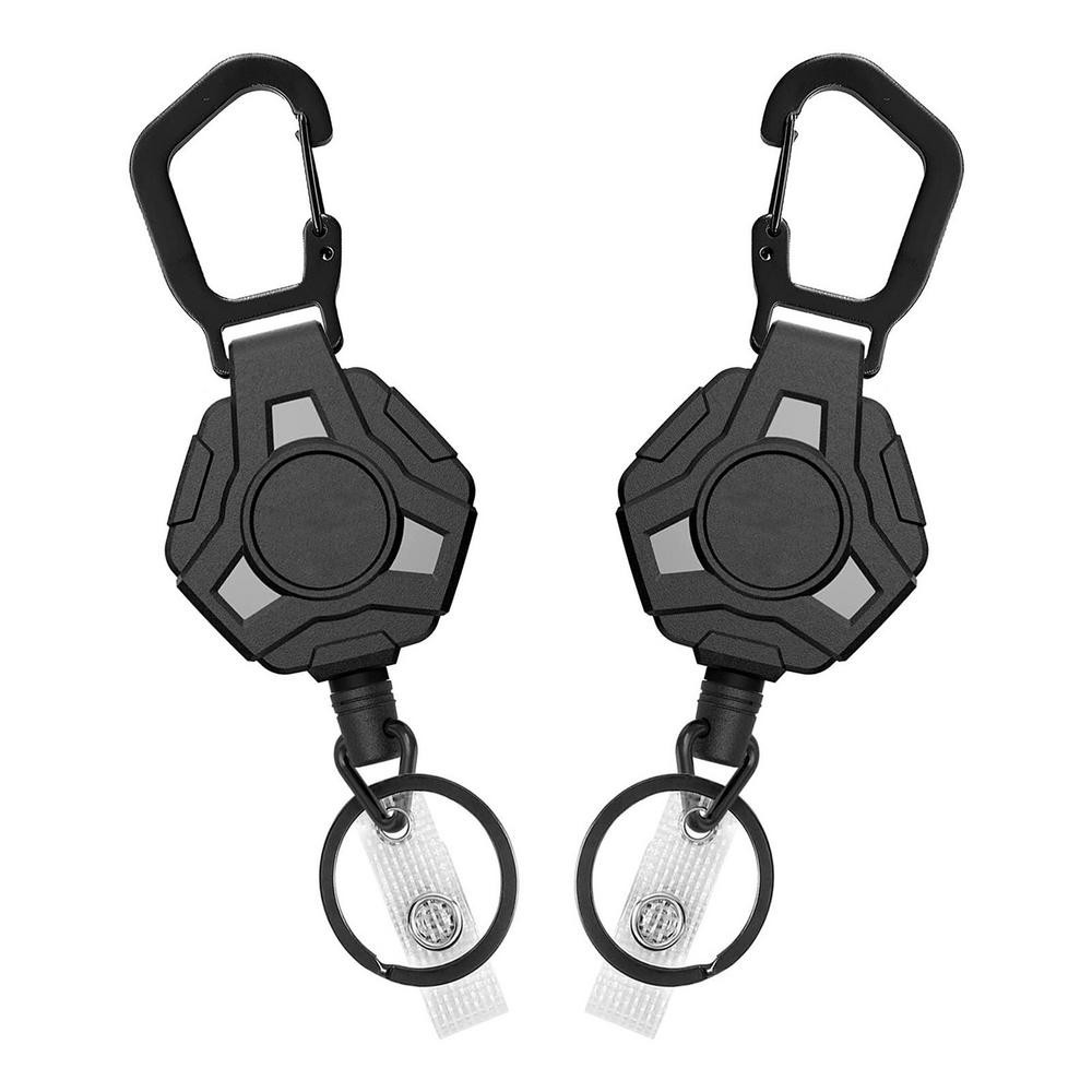 LUC Outdoor anti-lost key retractable lanyard retractable ID card ...