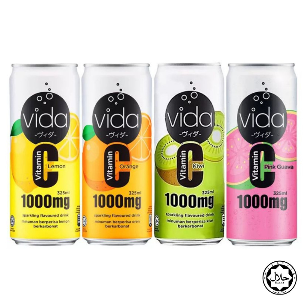 VIDA Vitamin C Drinks 1000mg 325ml Flavour Vida Vitamin C Sparkling ...