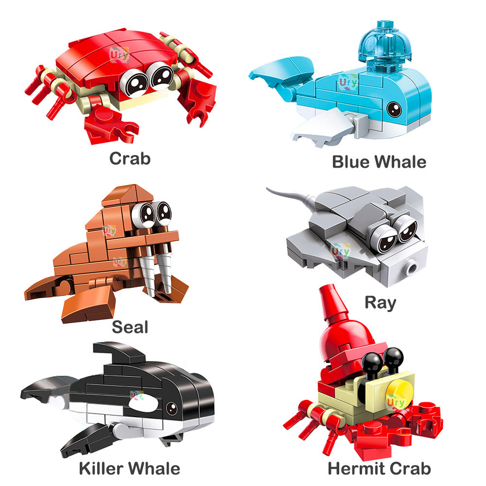 Moc 12in1 Ocean Marine Fish Animals Lobster Killer Whale Seal Ray ...