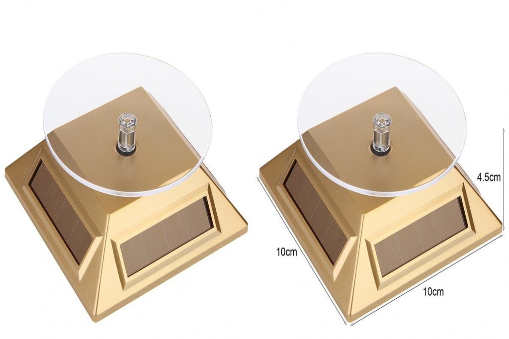 {biling} Solar Display Stand 360 Degrees Rotation Energy-Saving ABS ...