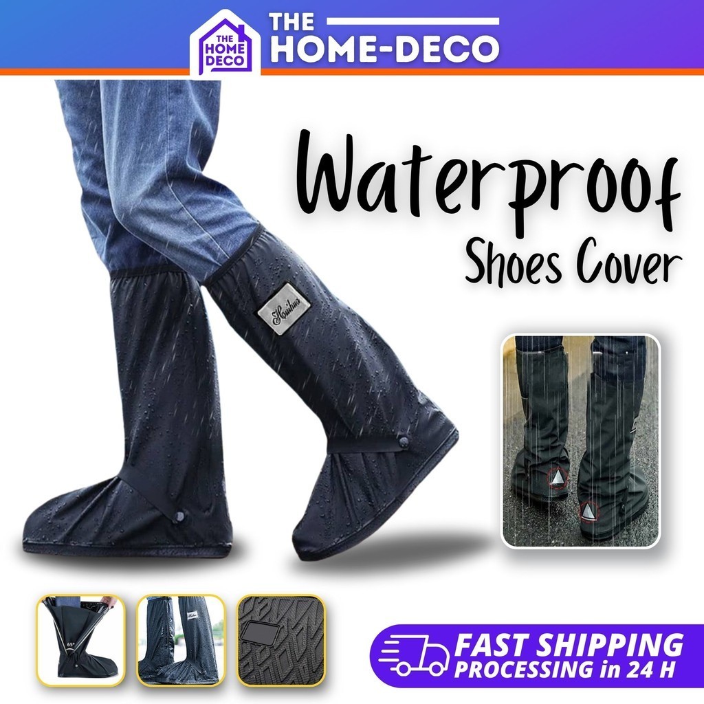 Waterproof Shoes Cover Shoes Protection Rain Cover Zipper Outdoor ...