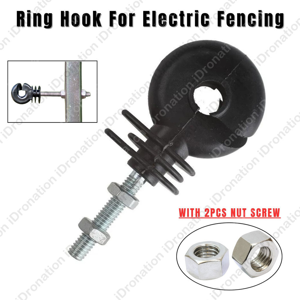 Nut Hook Screw Wood Post Insulator Hooks Electric Fence Accessories ...