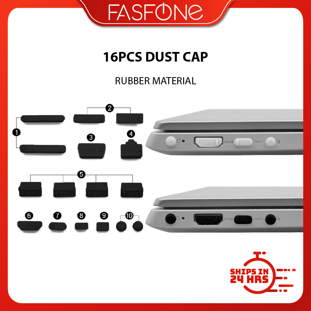 16pcs Port Plugs Dust Laptops Silicone Dustproof Plug Notebook Anti ...