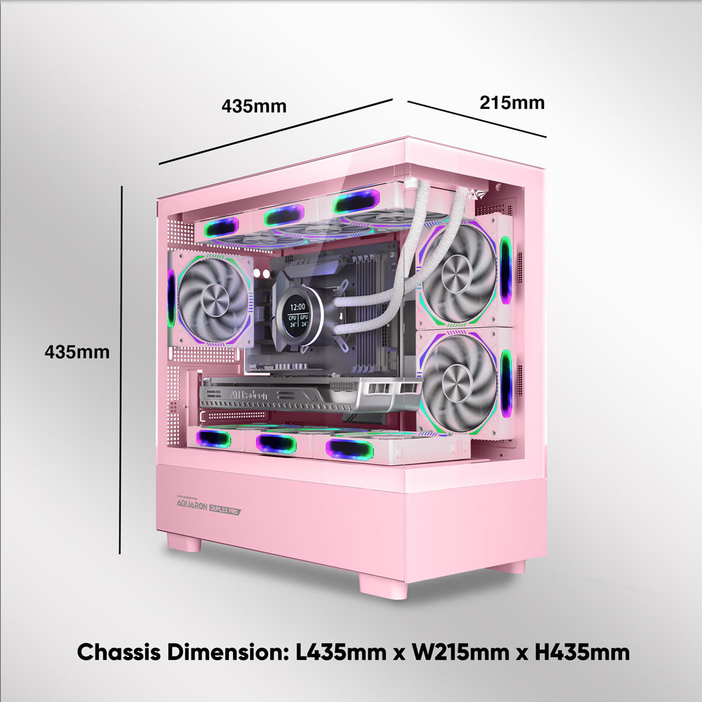 Armaggeddon Aquaron Duplex PRO MATX Dual Chamber PC Case with Tempered ...