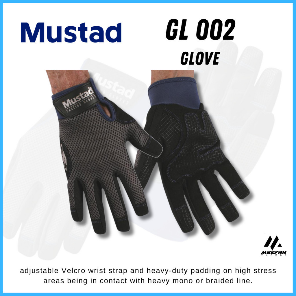 Mustad Casting GL002 Full Finger Glove / GL004 Half Finger Glove Outdoor Fishing Apparel ...