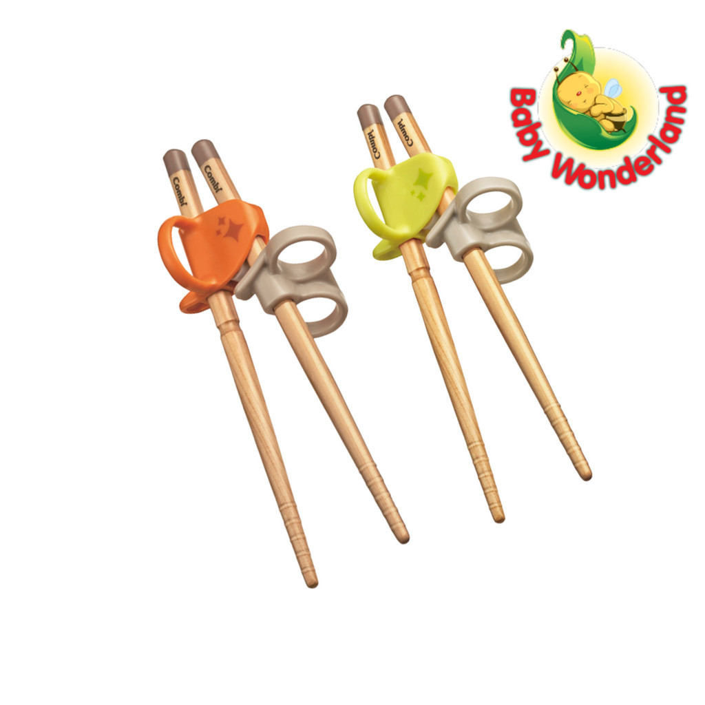 Combi Education Chopsticks Wood ( Left & Right Hand ) | Shopee Malaysia