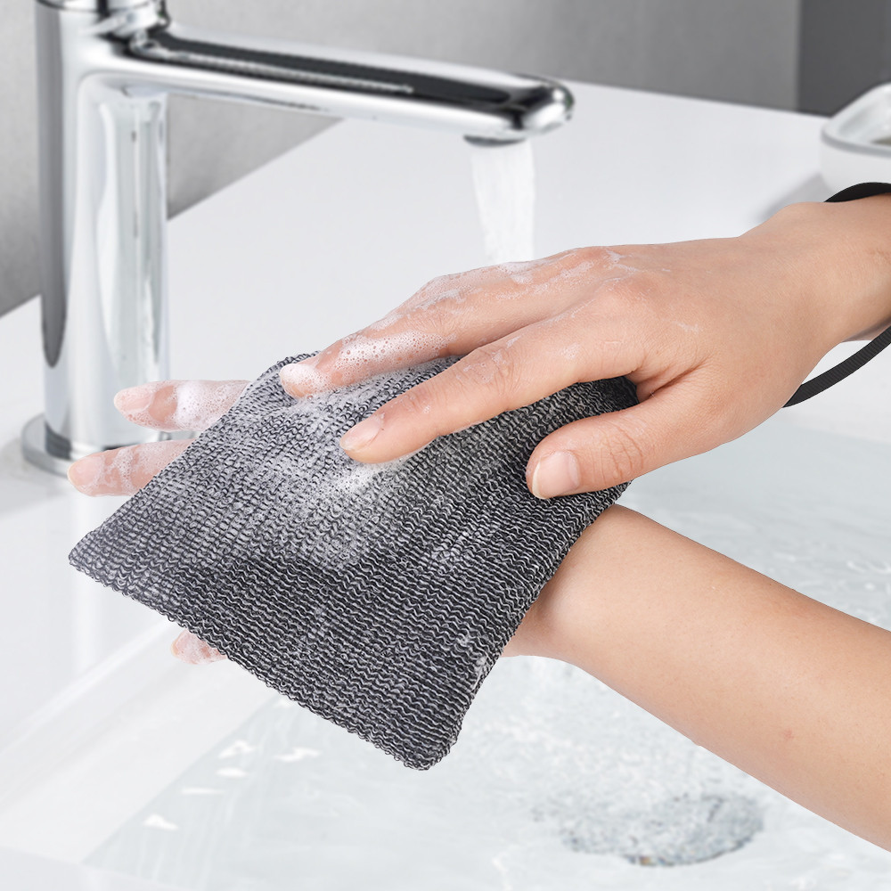 Body Foam Scrubber Soap Bag Sponge Exfoliating Skin Soaps Scrubber Bar ...
