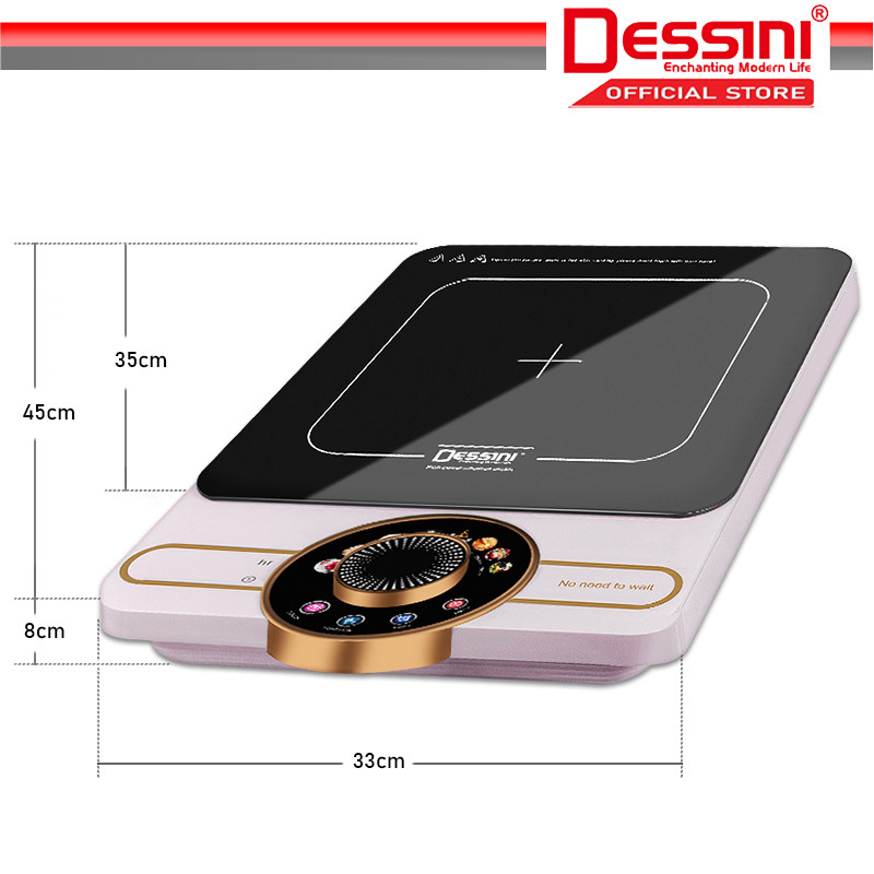 DESSINI ITALY Electromagnetic Induction Hob Cooker Touch Control ...