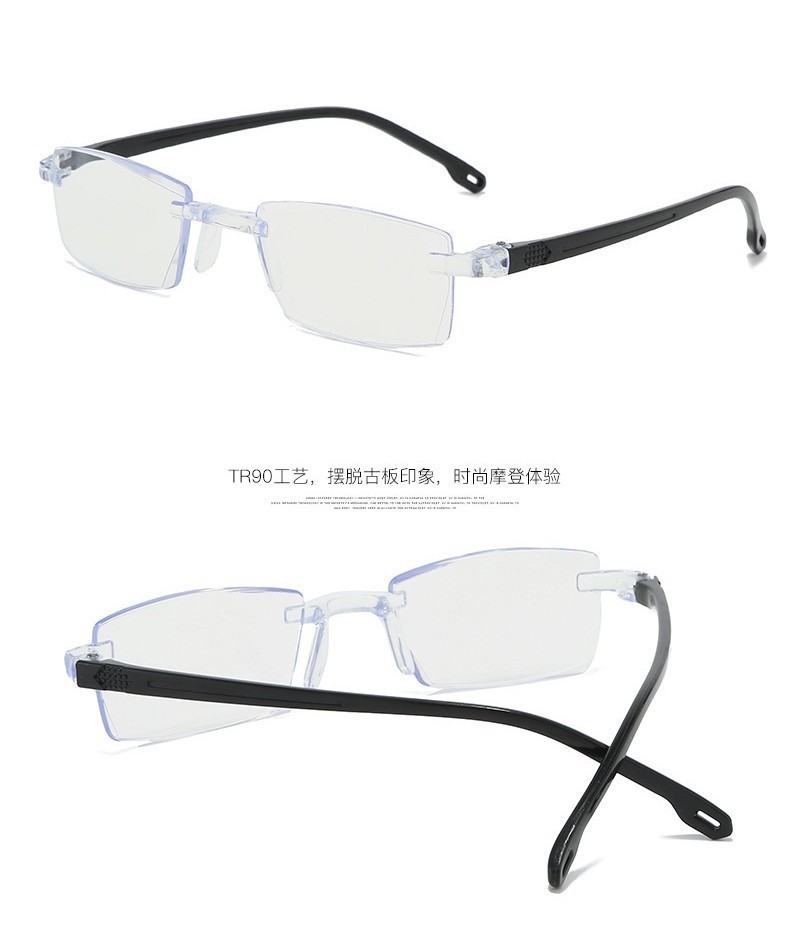 Intelligent Zoom Anti-blue Light Reading Glasses Borderless Progressive ...