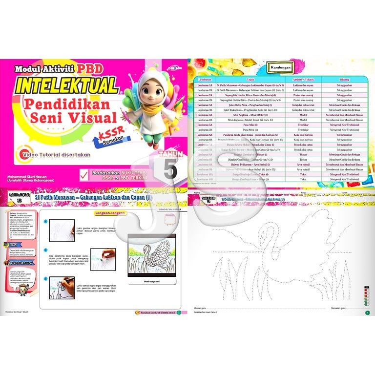 2025 MODUL AKTIVITI PBD INTELEKTUAL PENDIDIKAN SENI VISUAL TAHUN 1.2.3.4.5.6 BUKU LUKISAN SK ...