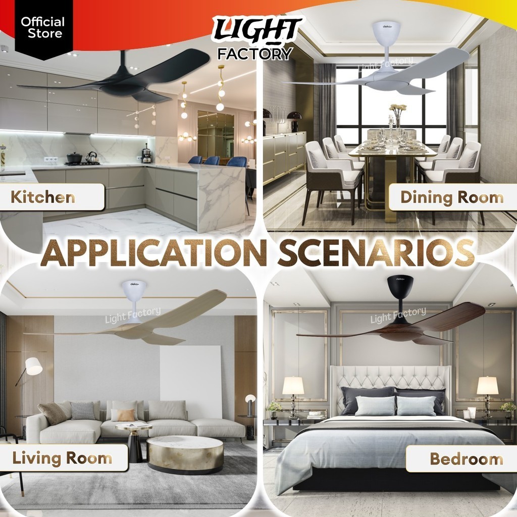 🔥2024 NEW🔥DEKA+ MAZON 46'' 56'' 3 Blades DC Motor Ceiling Fan 24 Speeds ...