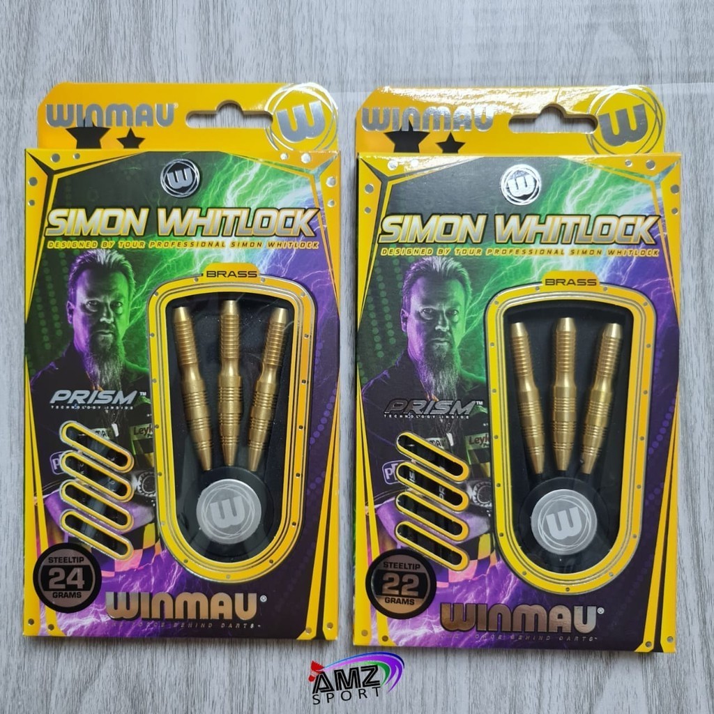WINMAU SIMON WHITLOCK Steeltip Darts Dart Brass Dart Set 22g / 24g ...