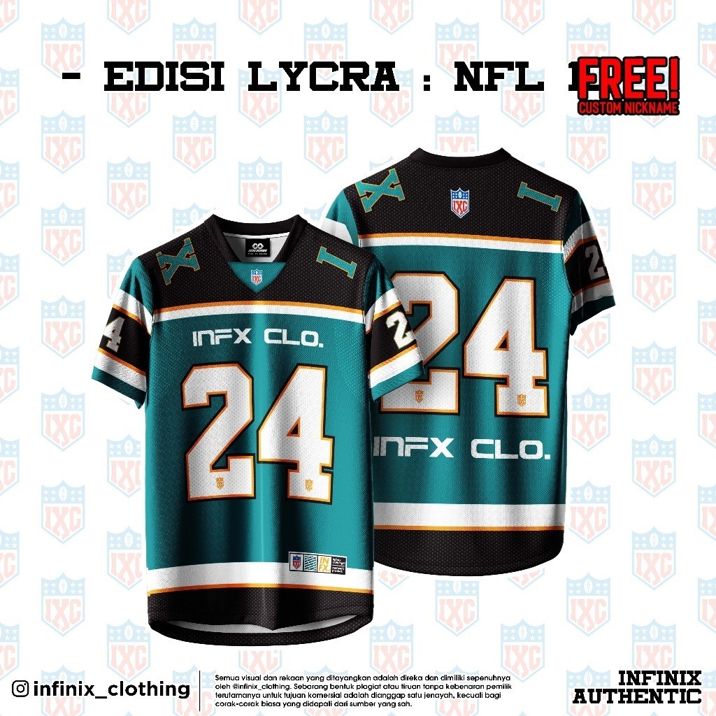 Oversized NFL Streetwear Jersey - EDISI NFL 2024 | Shopee Malaysia