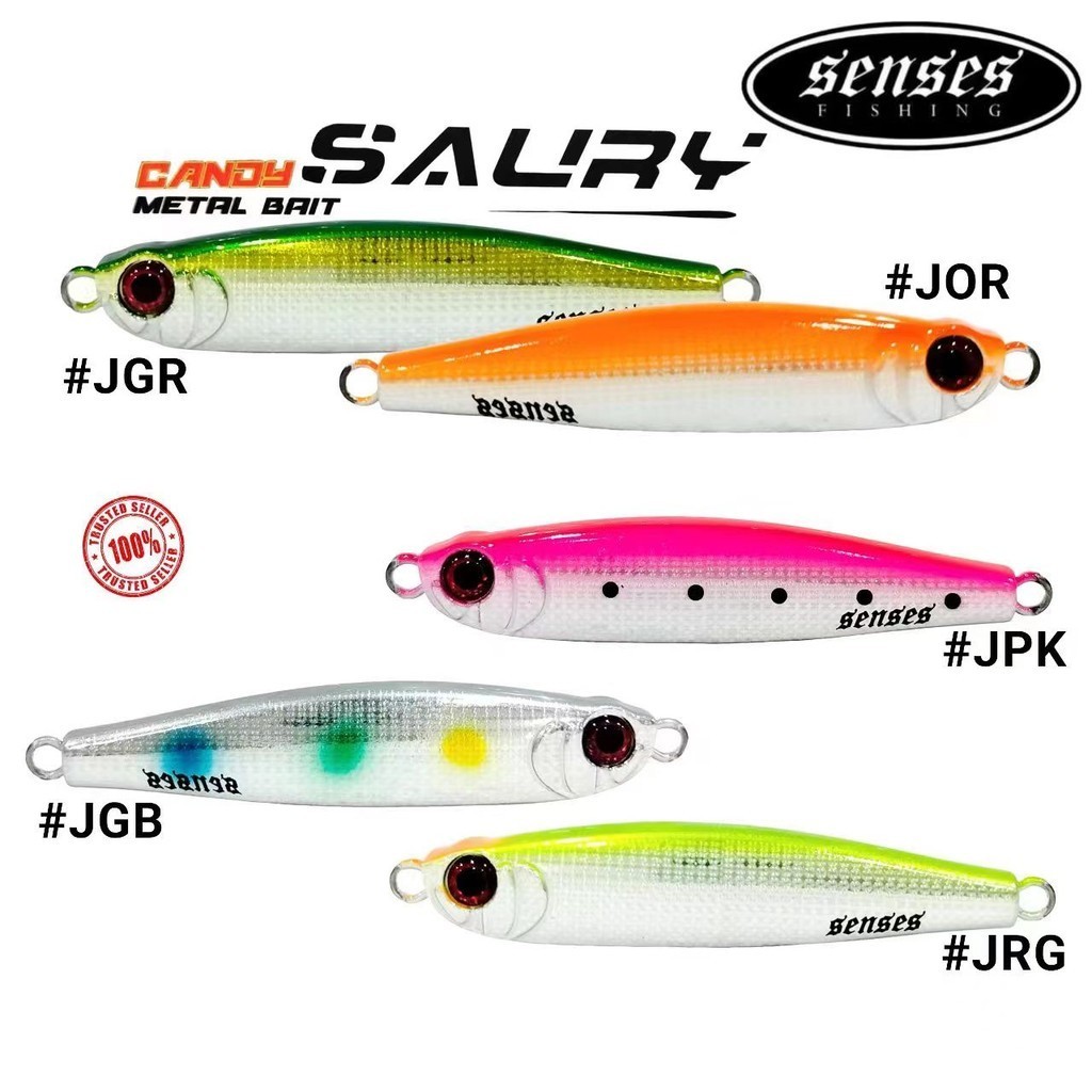 SENSES SAURY CANDY METAL BAIT FISHING JIG (7g-80g) | Shopee Malaysia