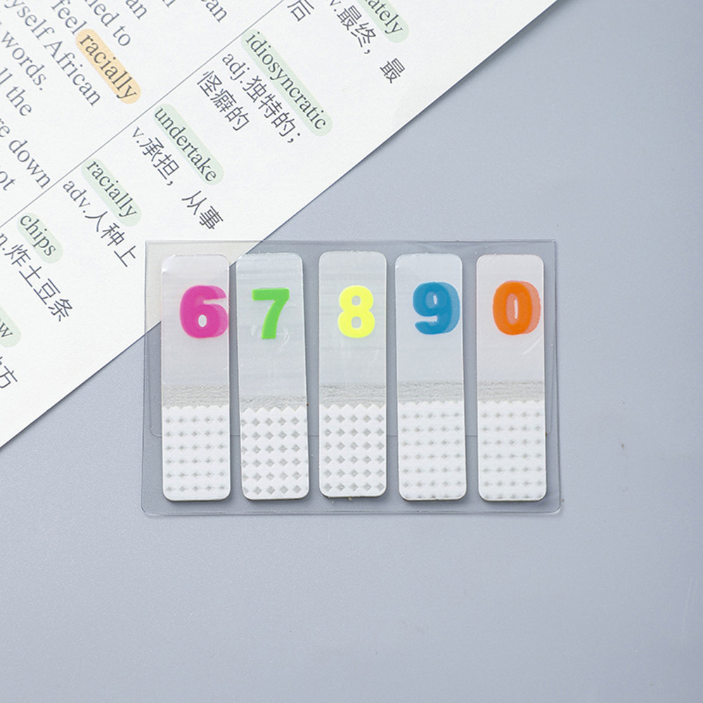100 Sheets Transparent PET Sticky Note Creative Writable Numeric ...