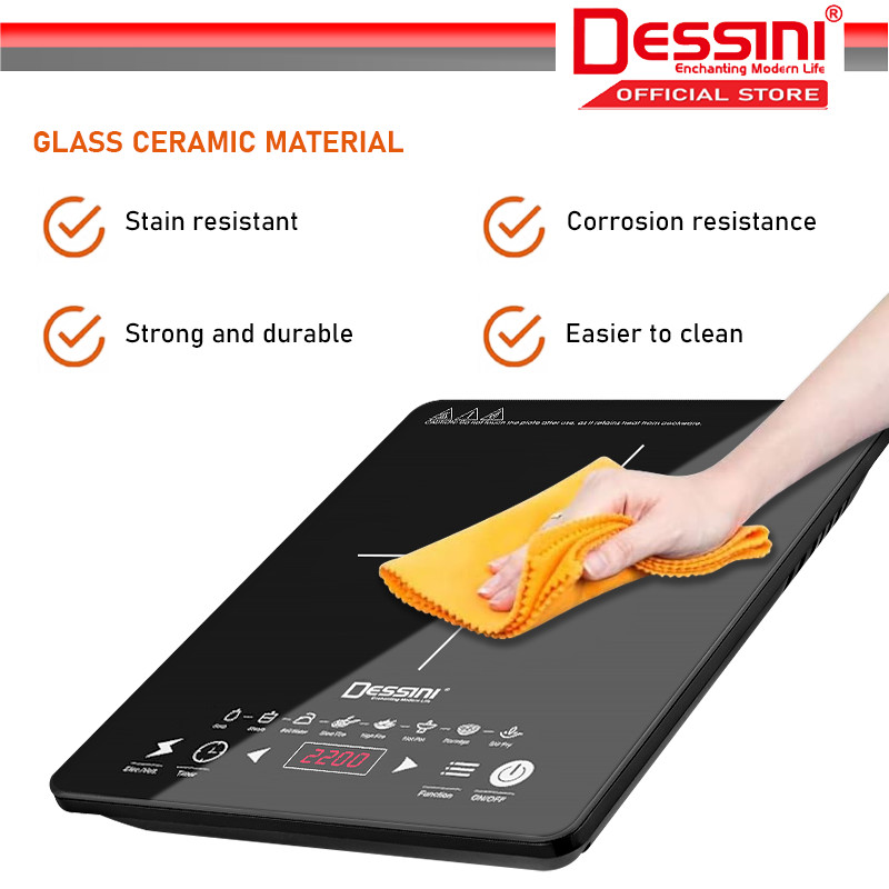DESSINI ITALY Electromagnetic Induction Hob Cooker Touch Control ...