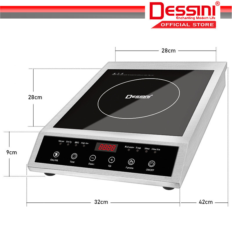 DESSINI ITALY Electromagnetic Induction Hob Cooker Touch Control ...