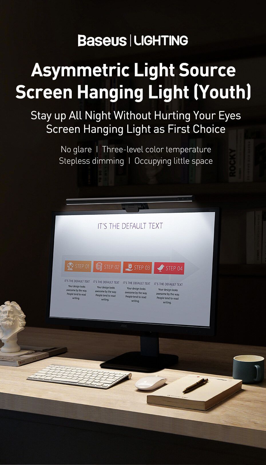 Baseus Light Desk Lamp Computer Laptop Screen Bar Hanging Light Table ...