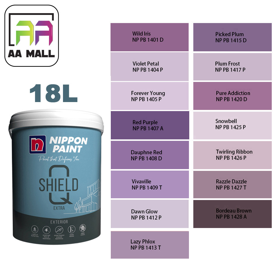 (1401-1428) 18L Nippon Paint Exterior Q-Shield Extra Magical Blues ...