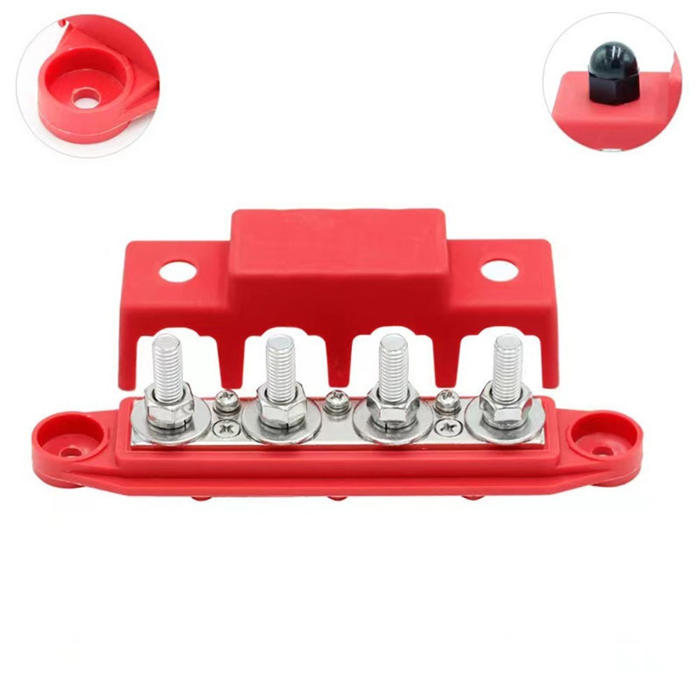 2pcs 12V-48V DC busbar distribution block 250A BusBar with 4 x M8 terminal bolts | Shopee Malaysia