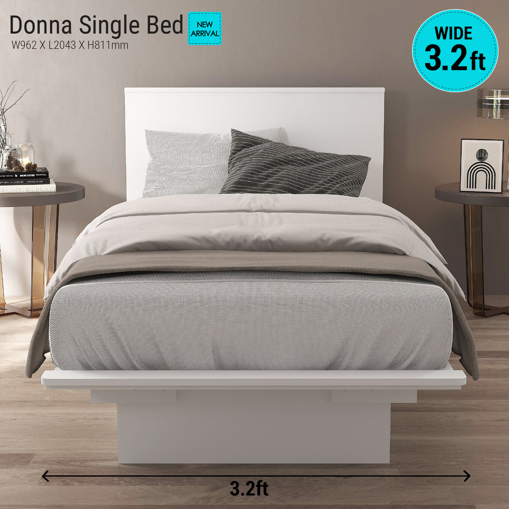 Tomato Kidz Donna Single Bed Frame 3.2FT | 2 Colours | Katil Bujang Moden | Minimalist Design ...