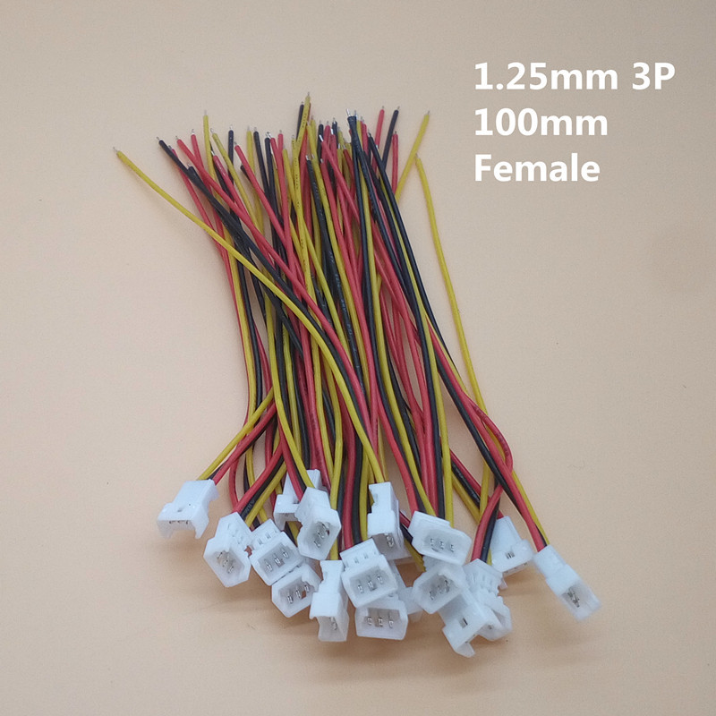 20 Sets/Lot Micro JST 1.25MM 2-Pin/3-Pin/4-Pin Male & Female Connector Plug with Wires Cables ...