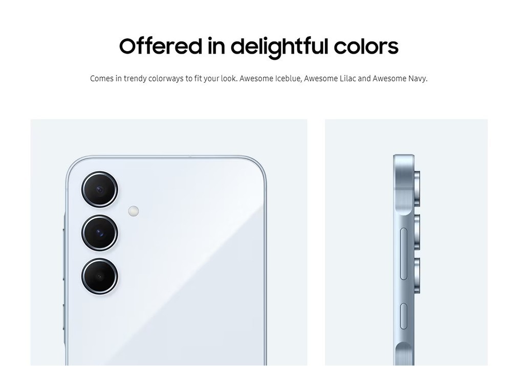 Samsung Galaxy A55 5G Super AMOLED Display Exynos1480 Chipset 5000mAh ...