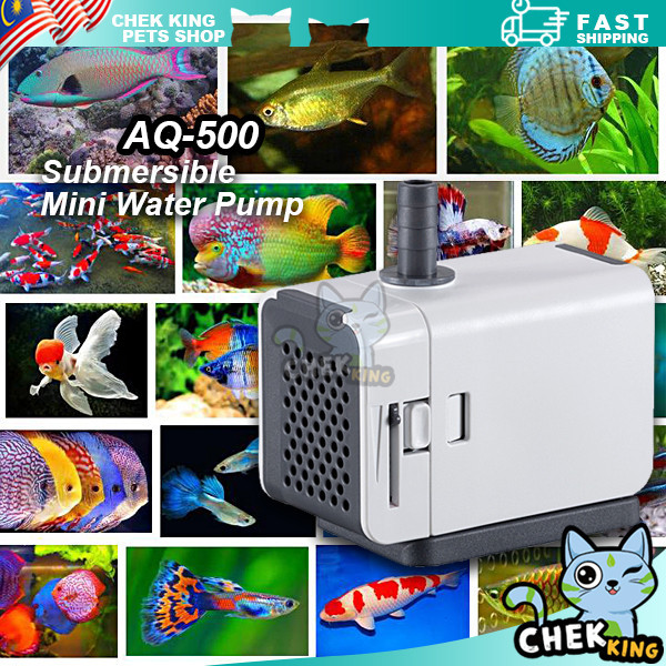 AQ-500 Aquarium Mini Water Pump Pam Air Akuarium Tangki Ikan Fish Tank ...