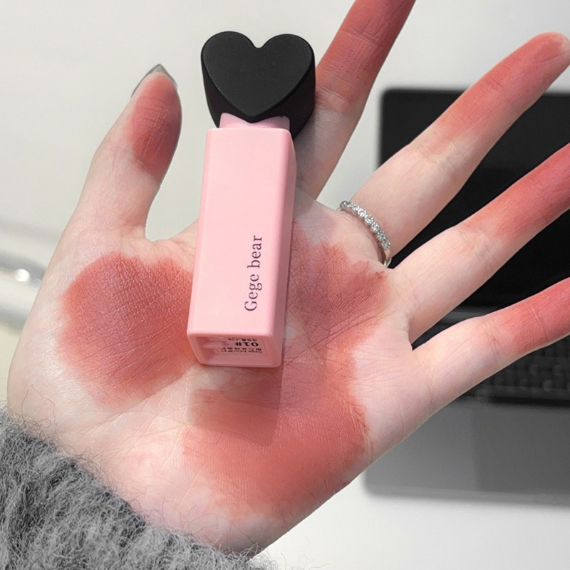 Gege Bear Dream Sweetheart Velvet Lip Glaze Delicate Soft Mist Lip Mud Non-stick Cup | Shopee ...