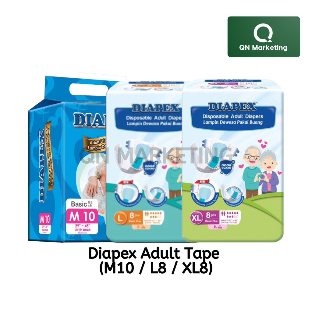 Diapex Adult Tape Diapers M10 / L8 / XL8 [1 Pack] | Shopee Malaysia