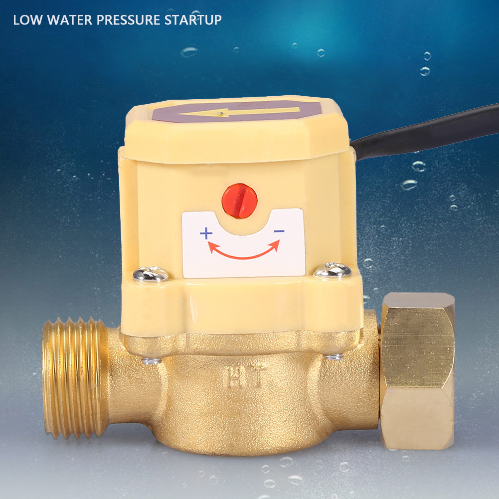 G1/2-G1/2 Thread 220V Liquid Water Pump Adjustable w Sensor Pressure ...