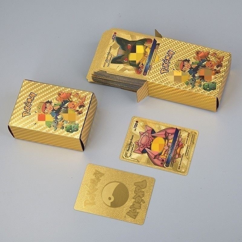 Gold Foil Pikachu Pokemon Pokemon Flash Card Pokemon Card Pokemon ...