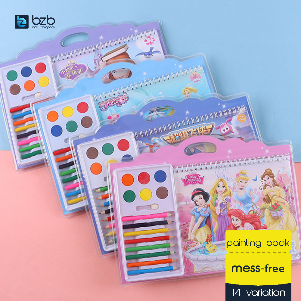 Children Cartoon Colouring Book Kids Early Education Gouache Painting ...
