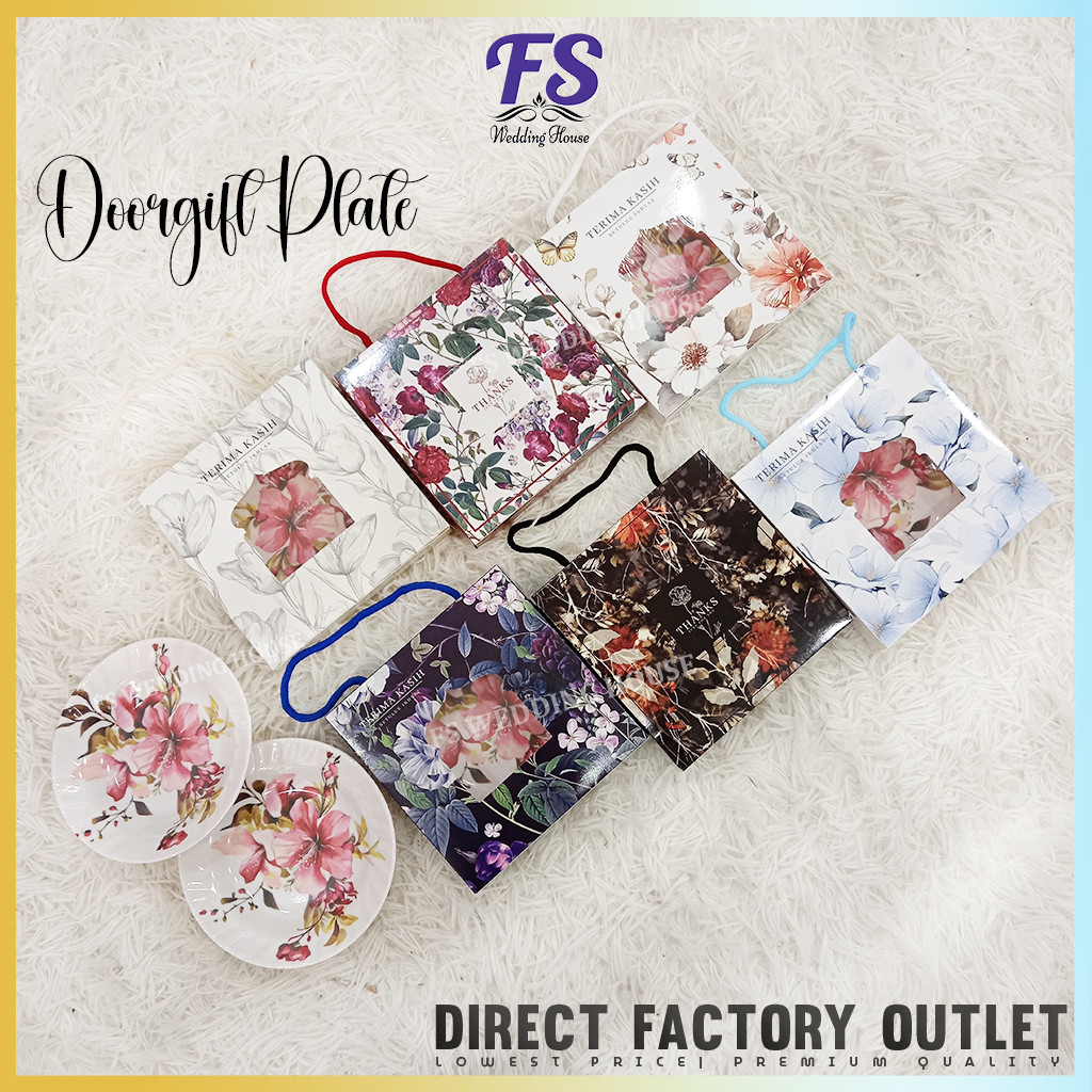 8/12SET - Doorgift Piring/Kenduri Kahwin/WEDDIG DOORGIFT/DINNER PLATE ...