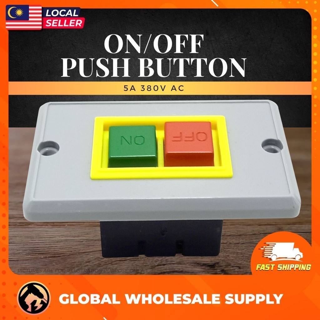 QK2-5 Conceal Push Button On - Off Button Switch 5A 380V AC Terminals ...