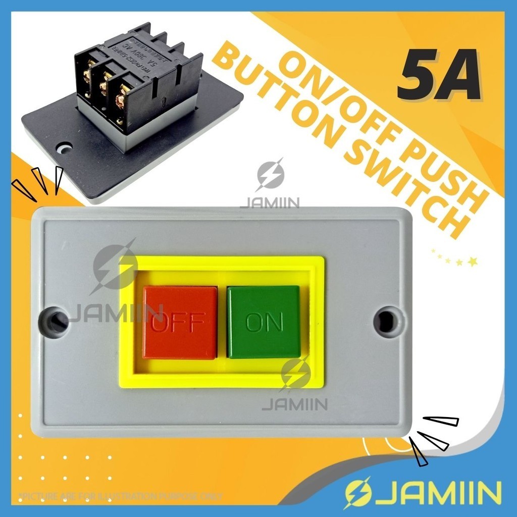QK2-5 Conceal Push Button On - Off Button Switch Terminals Flush ...