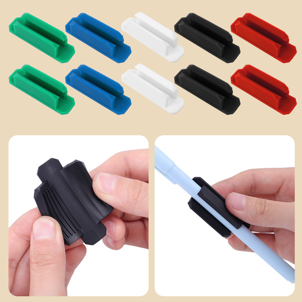 Self-Adhesive Pen Holder Silicone Portable Colorful Flexible Marker Pen ...