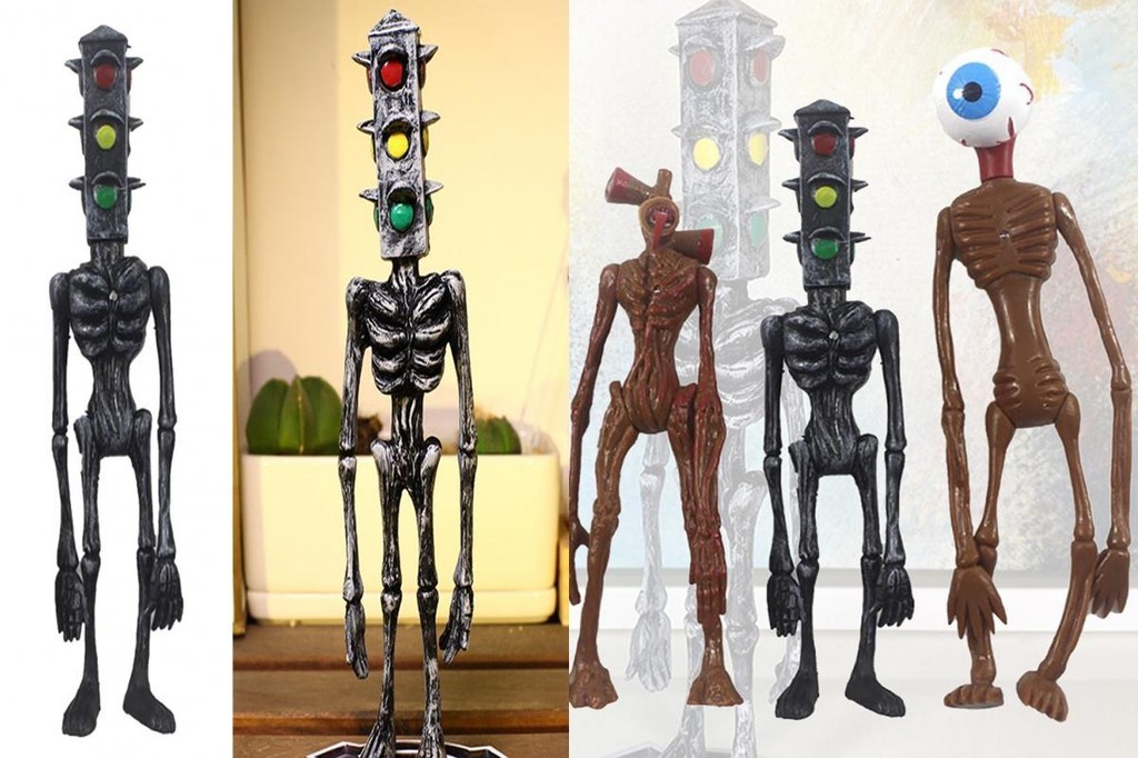 soulmate| 4Pcs/Set Siren Head Model Light Effect Movable Hands Funny ...