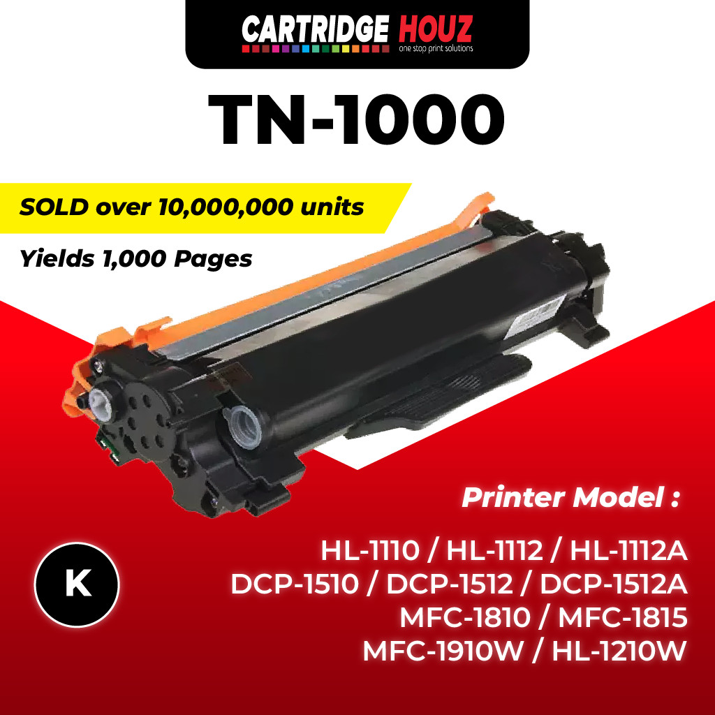 Brother TN1000 TN-1000 Compatible Toner For HL1110 DCP1510 DCP1610W ...