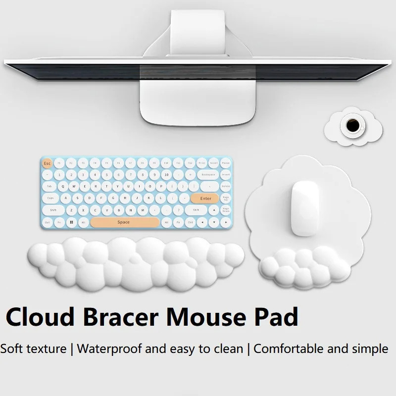 Cloud Keyboard Mouse Wrist Pad Typing Wrist Rest Men Women Style Foam ...