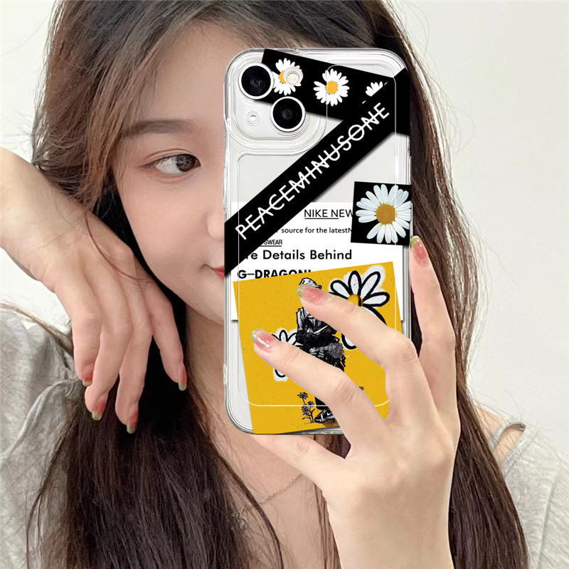 Fashion G-Dragon Daisy Clear Case for IPhone 16 15 14 13 12 11 Pro Max ...
