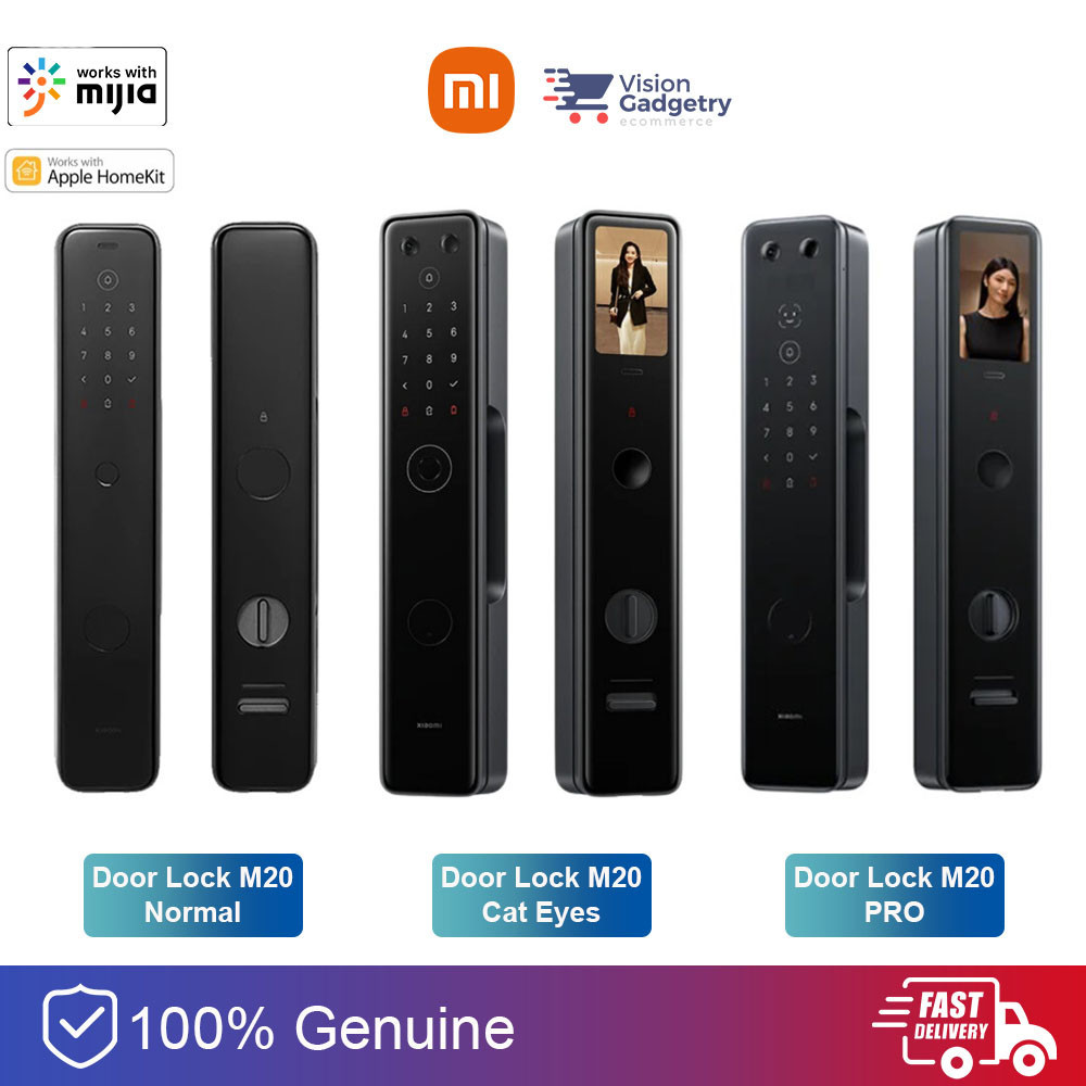Xiaomi Mijia Smart Door Lock M20 Pro Cat Eye Screen Automatic Fingerprint NFC BLE Facial Unlock ...